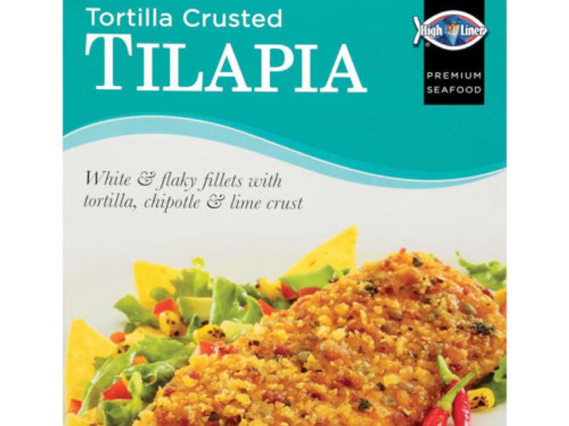 How many calories are in tortilla crusted tilapia?