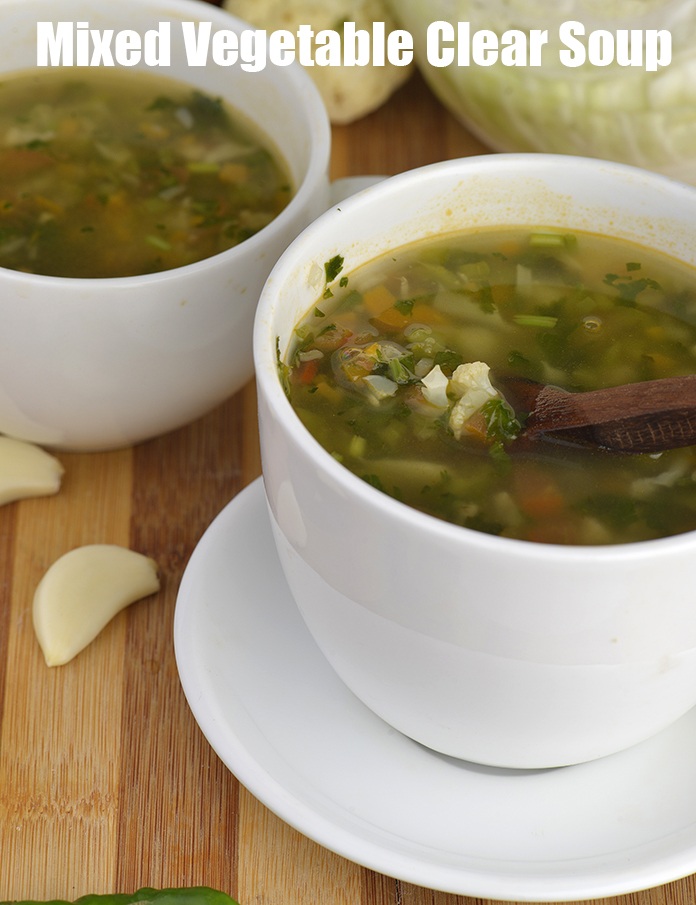 How many calories are in veggie vegetable soup?