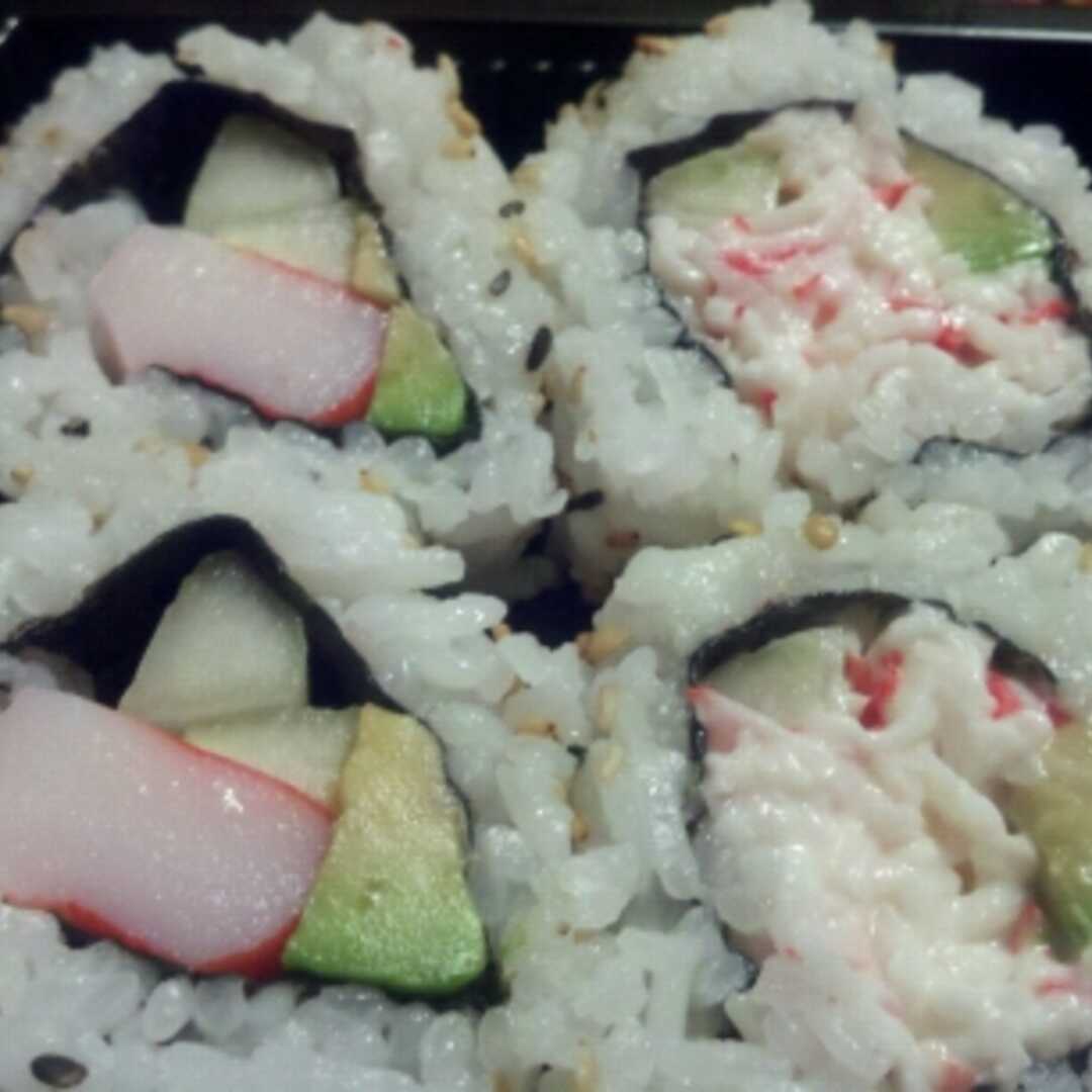 How many calories are in Wegmans California sushi?