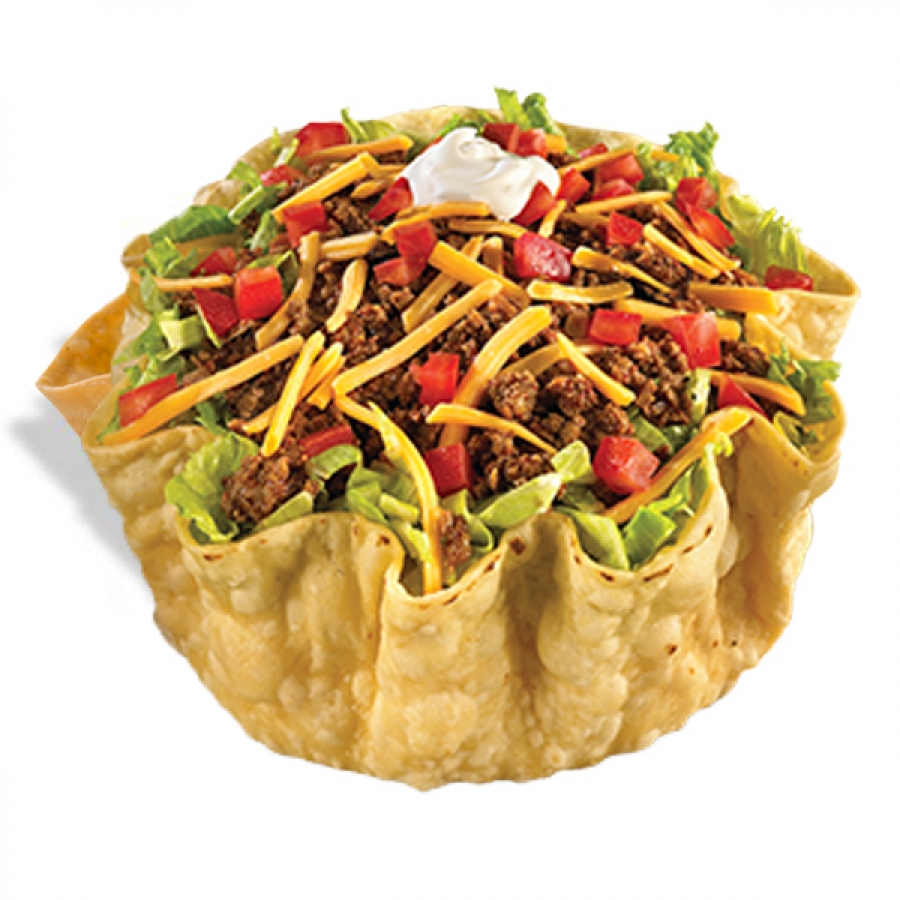 How many calories in a beef taco salad with Shell?