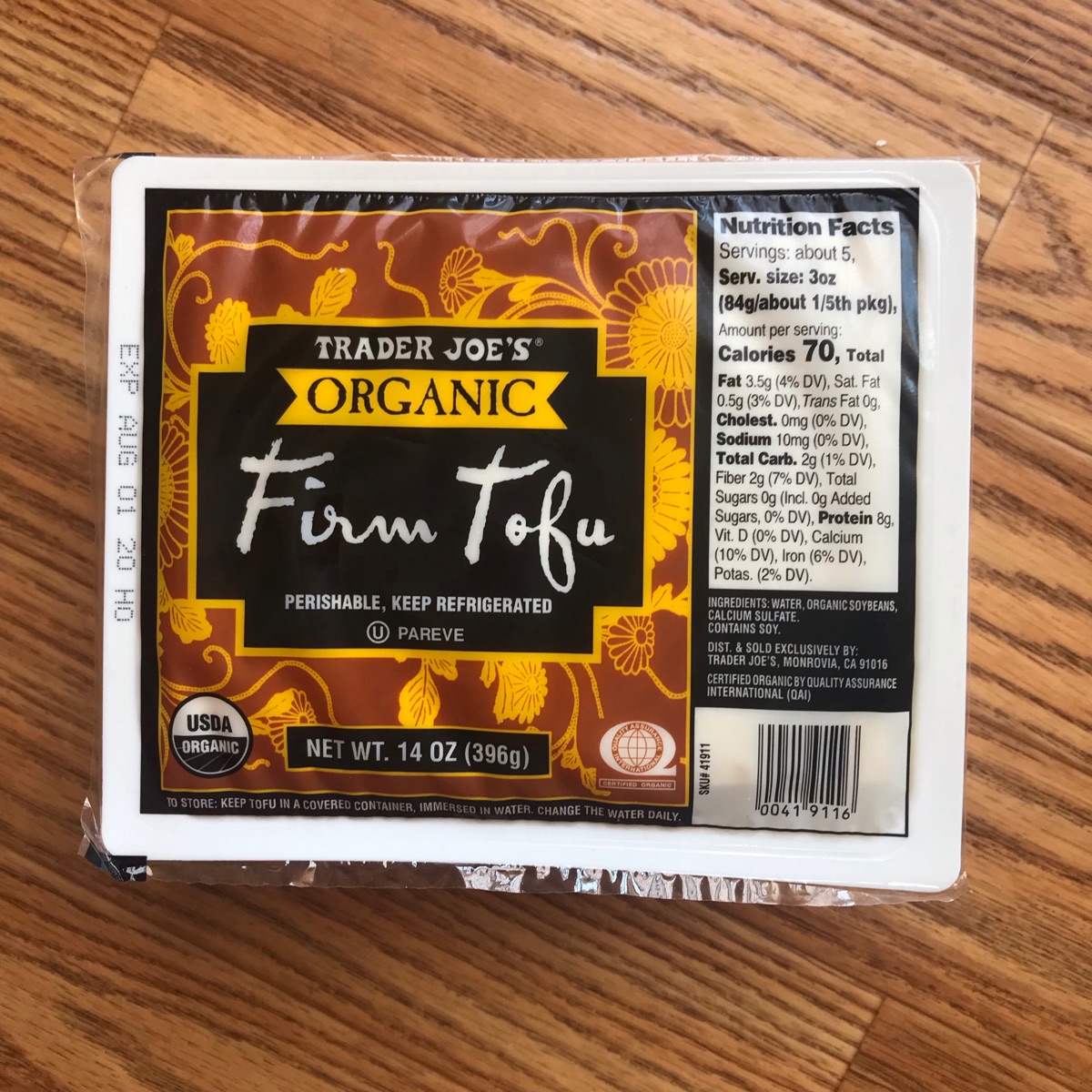 How many calories in Trader Joe's firm tofu?