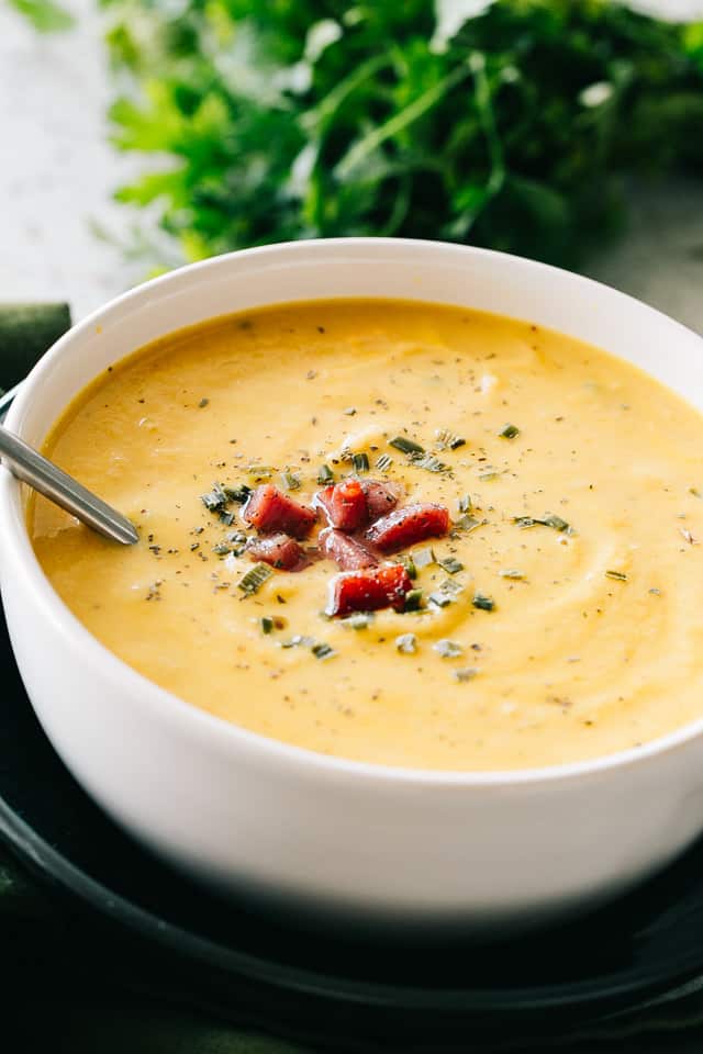 How many calories is Cauliflower cheddar soup?