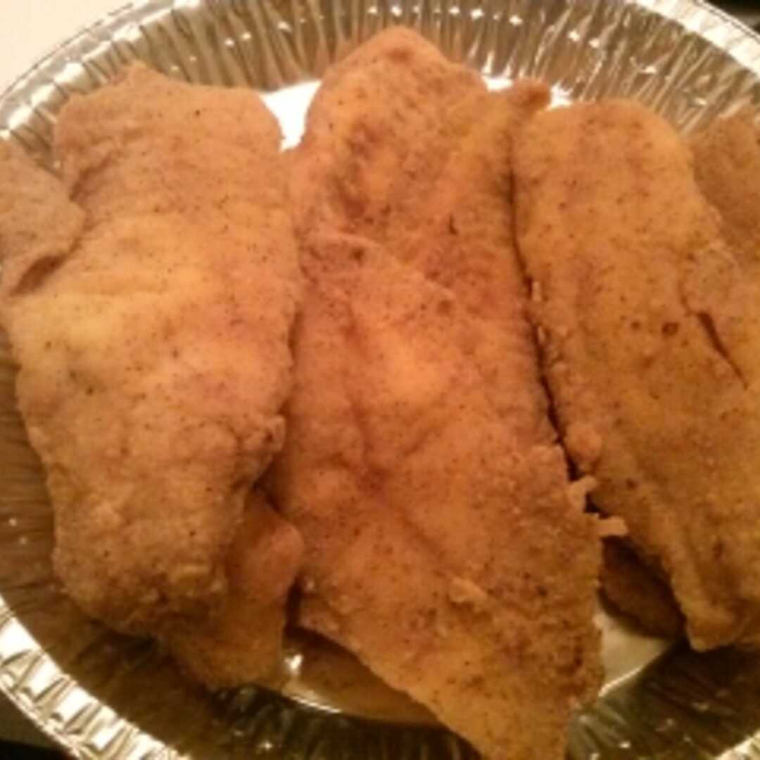 How many calories is in a 3 oz fried whiting fish?