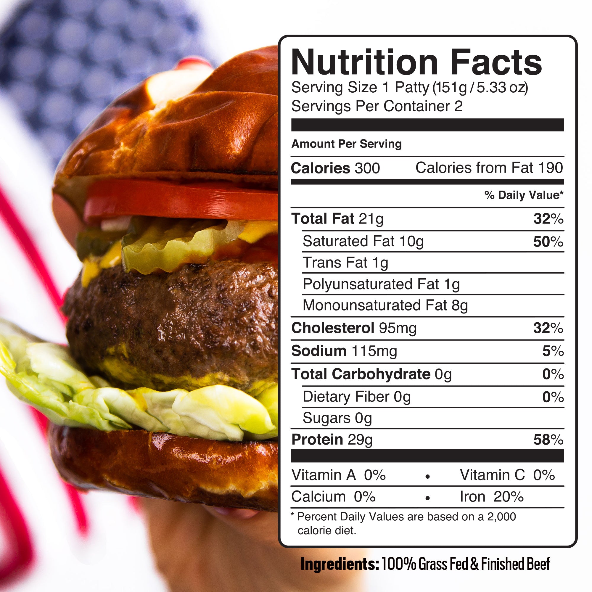 How many calories is in a beef burger patty?