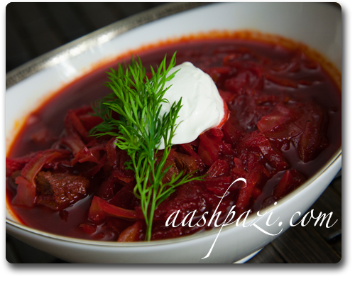 How many calories is in borscht?