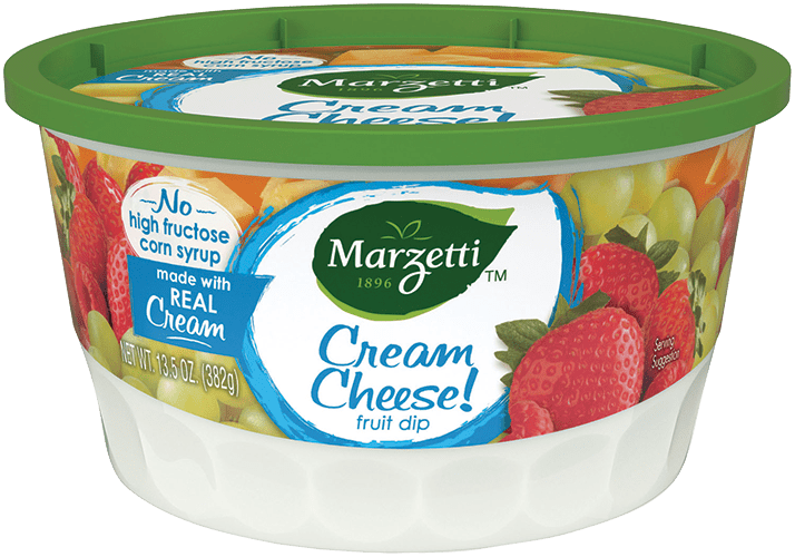 How many calories is in the fruit dip with cream cheese?