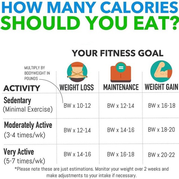 How many calories should I eat a day for 2 workouts?