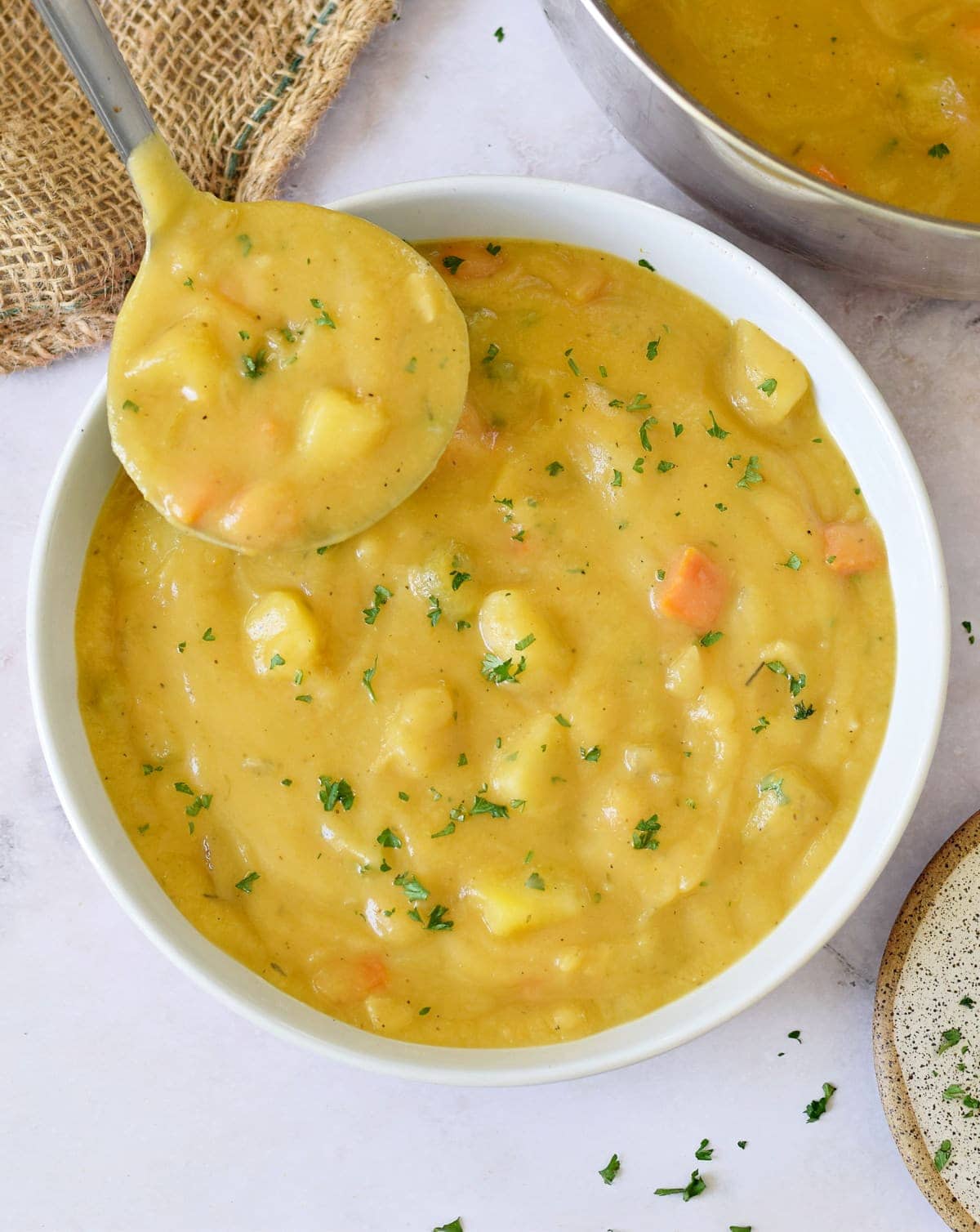 How many carbs are in 1 cup of homemade Potato Soup?