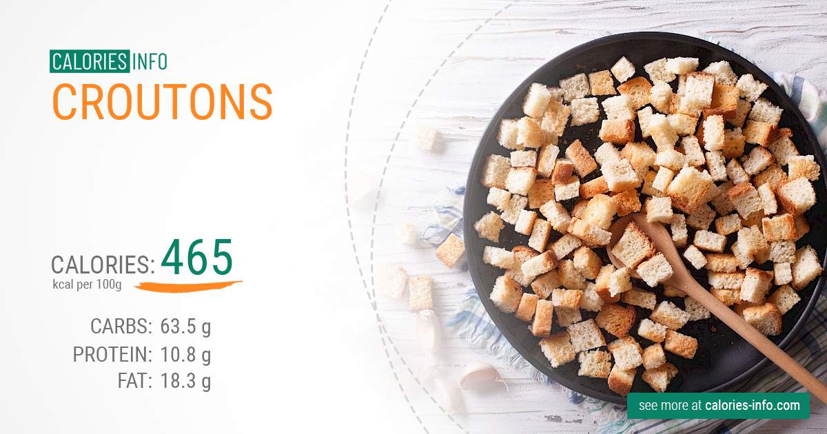 How many carbs are in a handful of croutons?