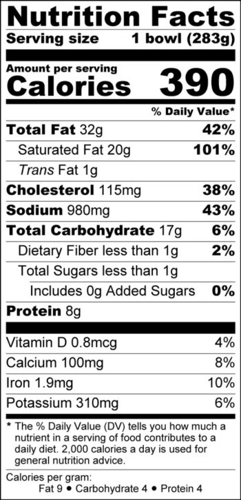 How many carbs are in crab soup?