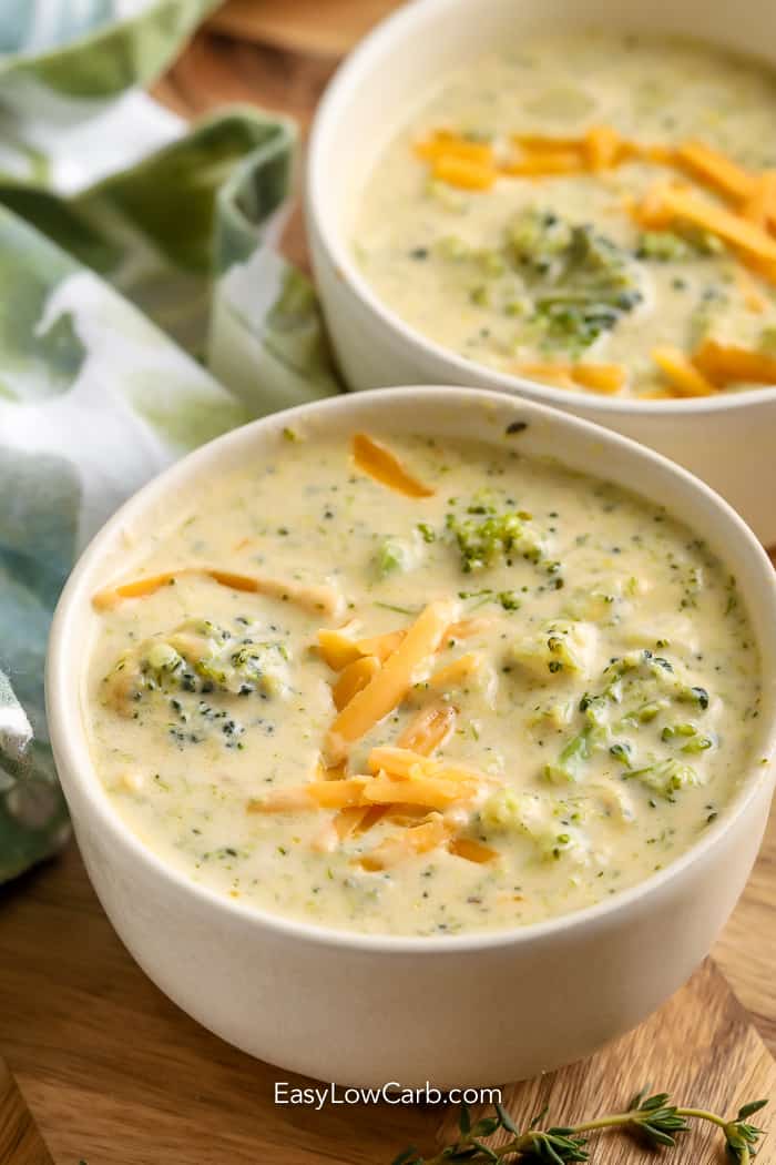 How many carbs are in homemade broccoli cheese soup?