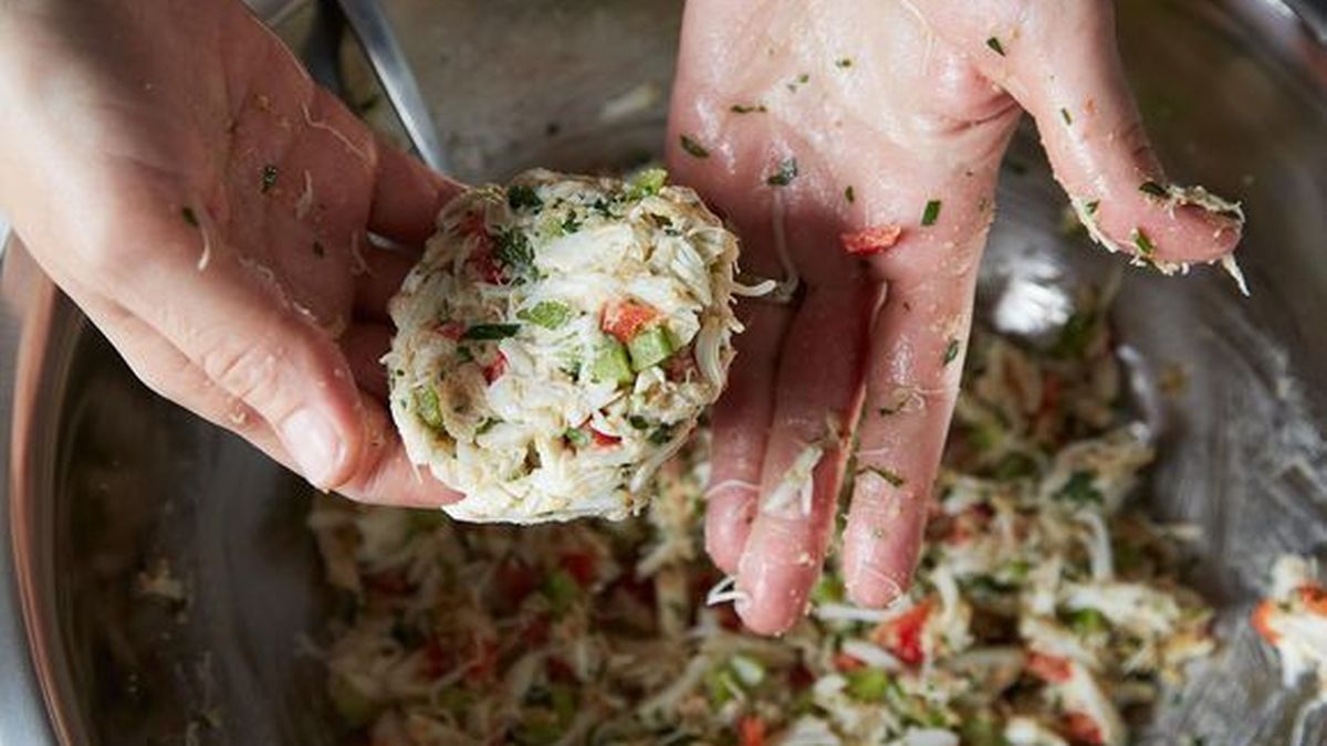 How many crab cakes have been made by hand?
