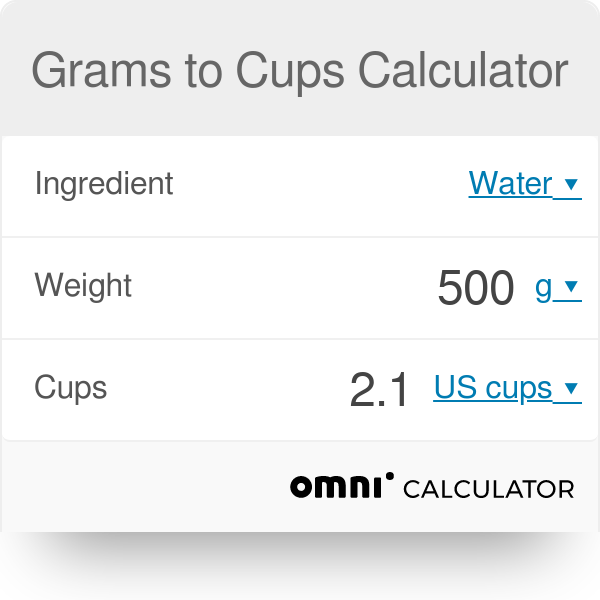 How many cups is 1000 grams?