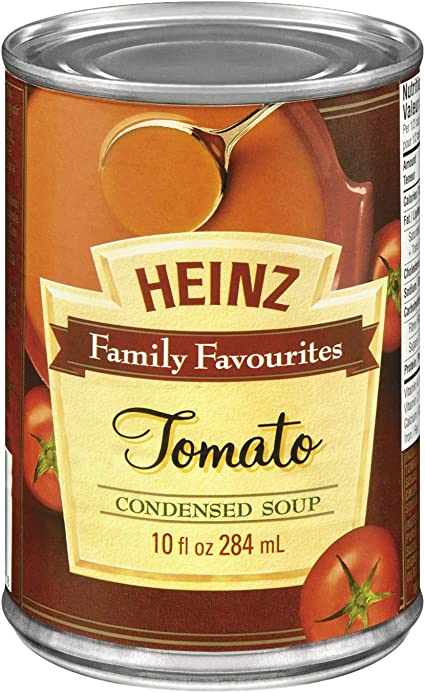 How many fluid ounces are in a tin of Heinz soup?