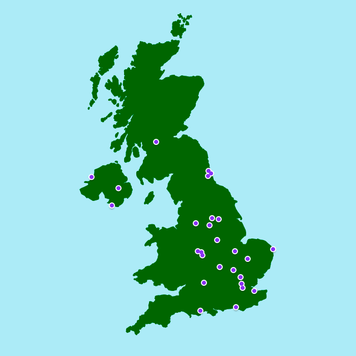 How many greyhound stadiums are there in the UK?