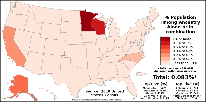 How many Hmong refugees came to America?