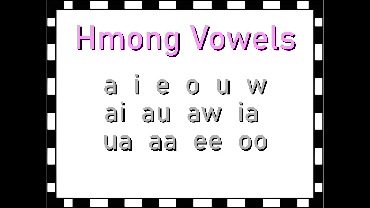 How many Hmong vowels are there?