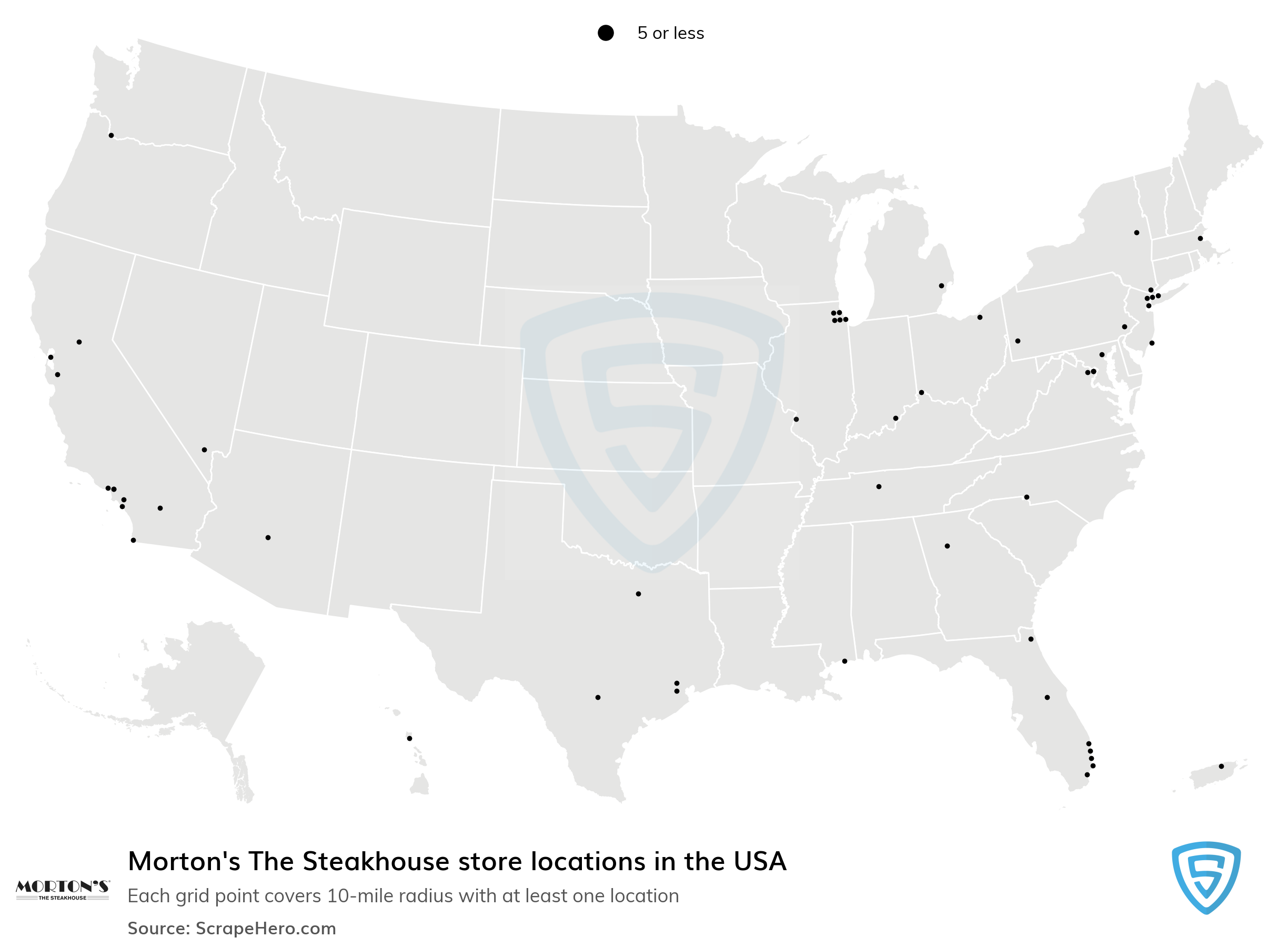 How many Morton's locations are there?