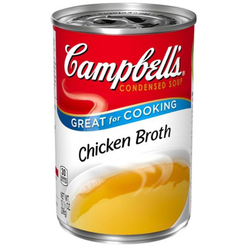 How many ounces are in a can of Campbell's chicken broth?