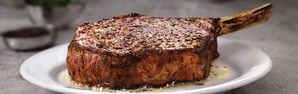 How many ounces is a ribeye steak at Ruth Chris?