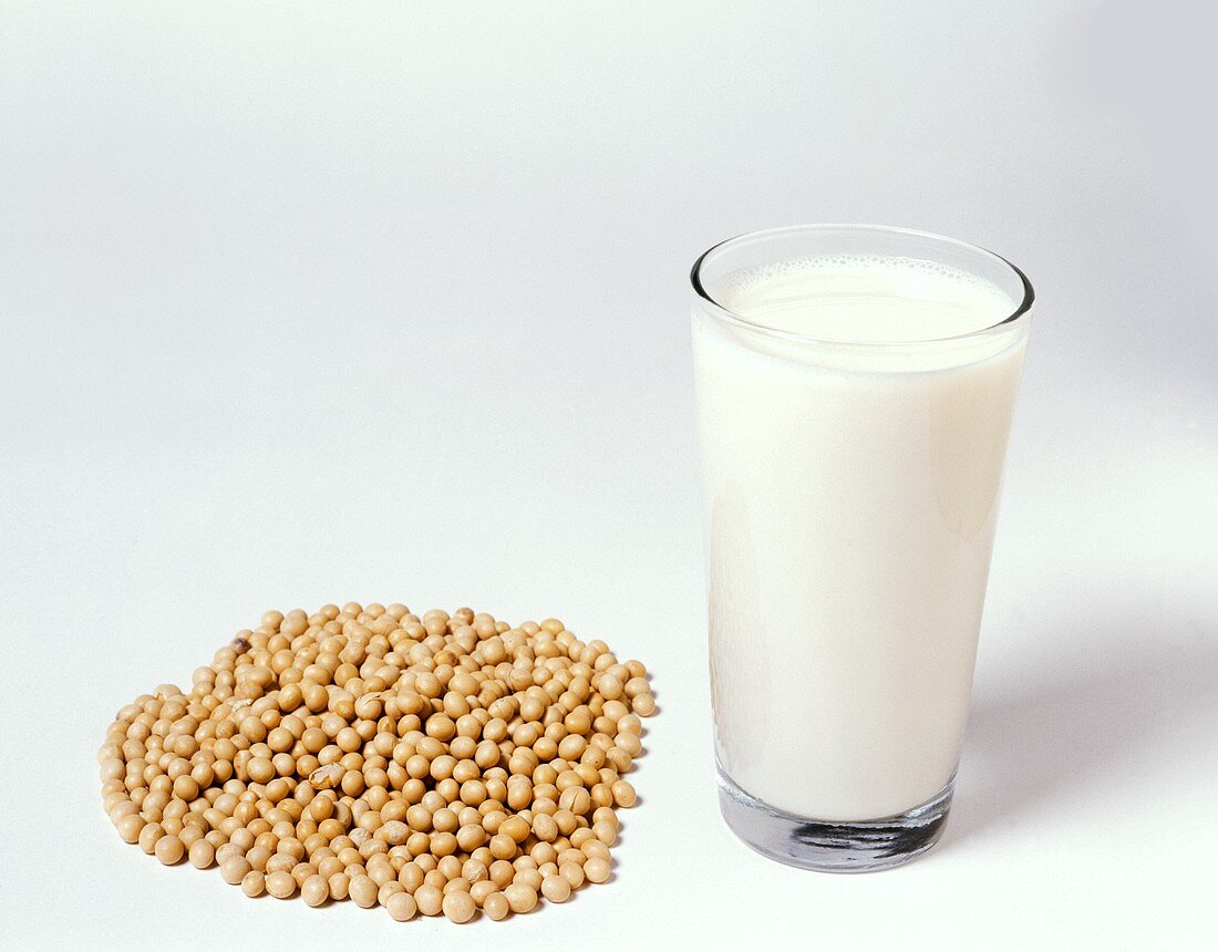How many soybeans are in a glass of soy milk?