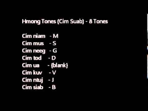 How many tones are in Hmong?