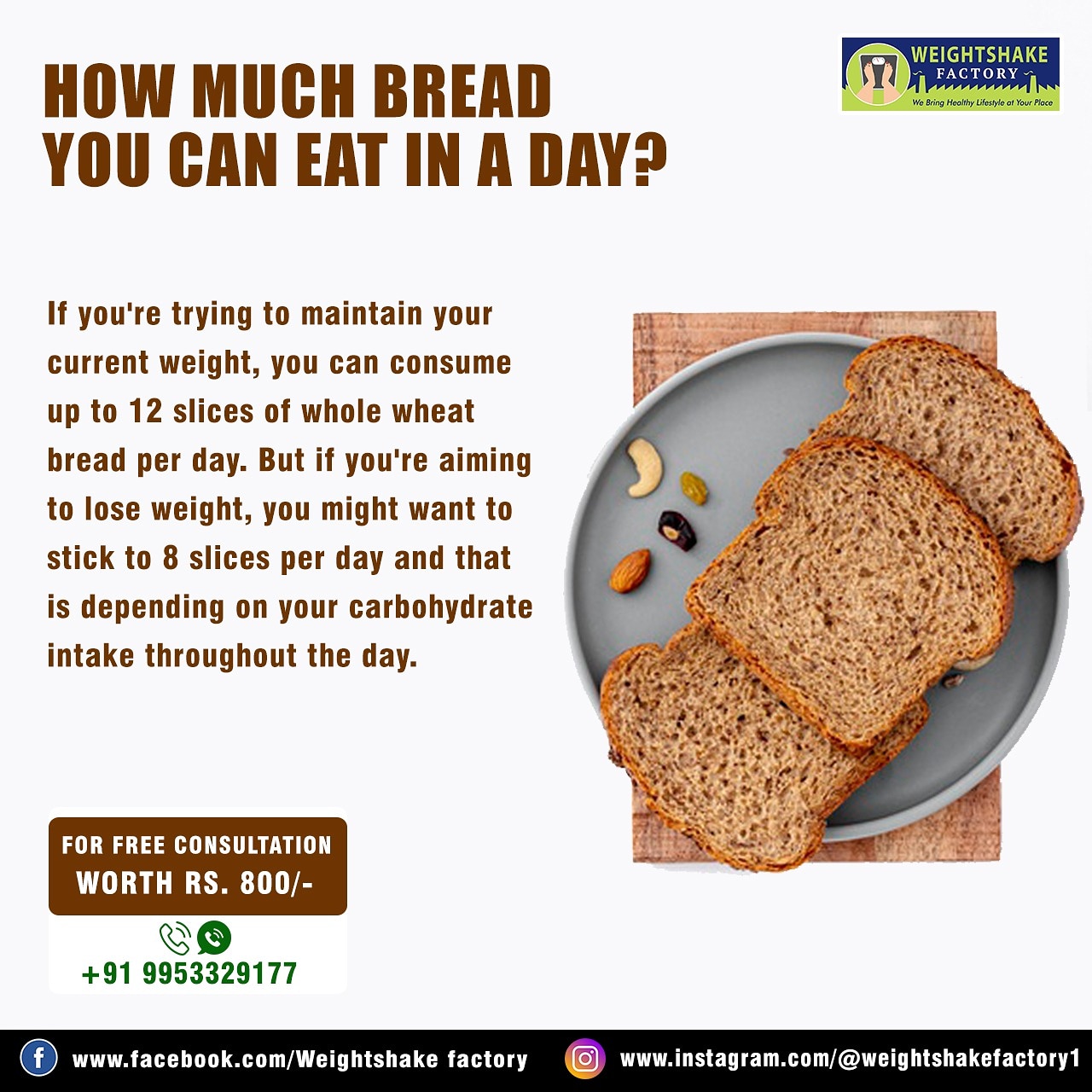 How much bread should I eat a day?