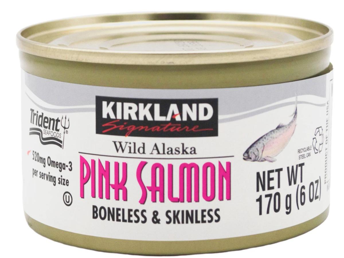 How much calcium is in canned pink salmon?