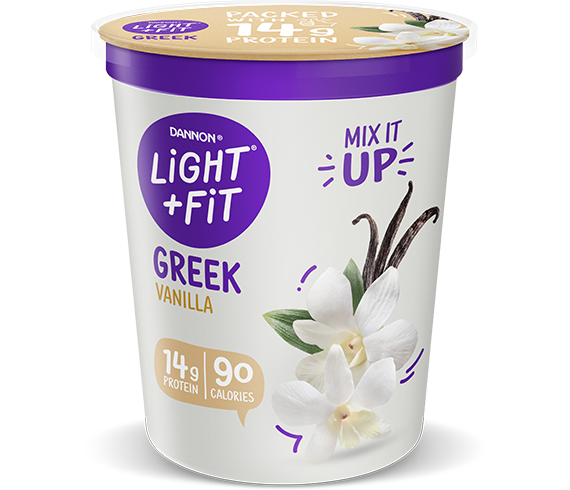 How much calcium is in Greek vanilla yogurt?