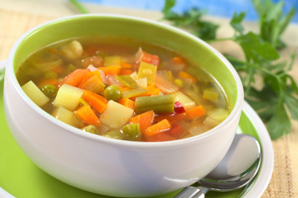 How much calories are in soup?