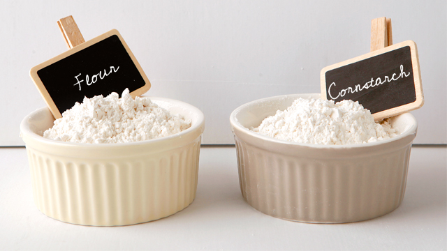 How much cornstarch vs flour for thickening?