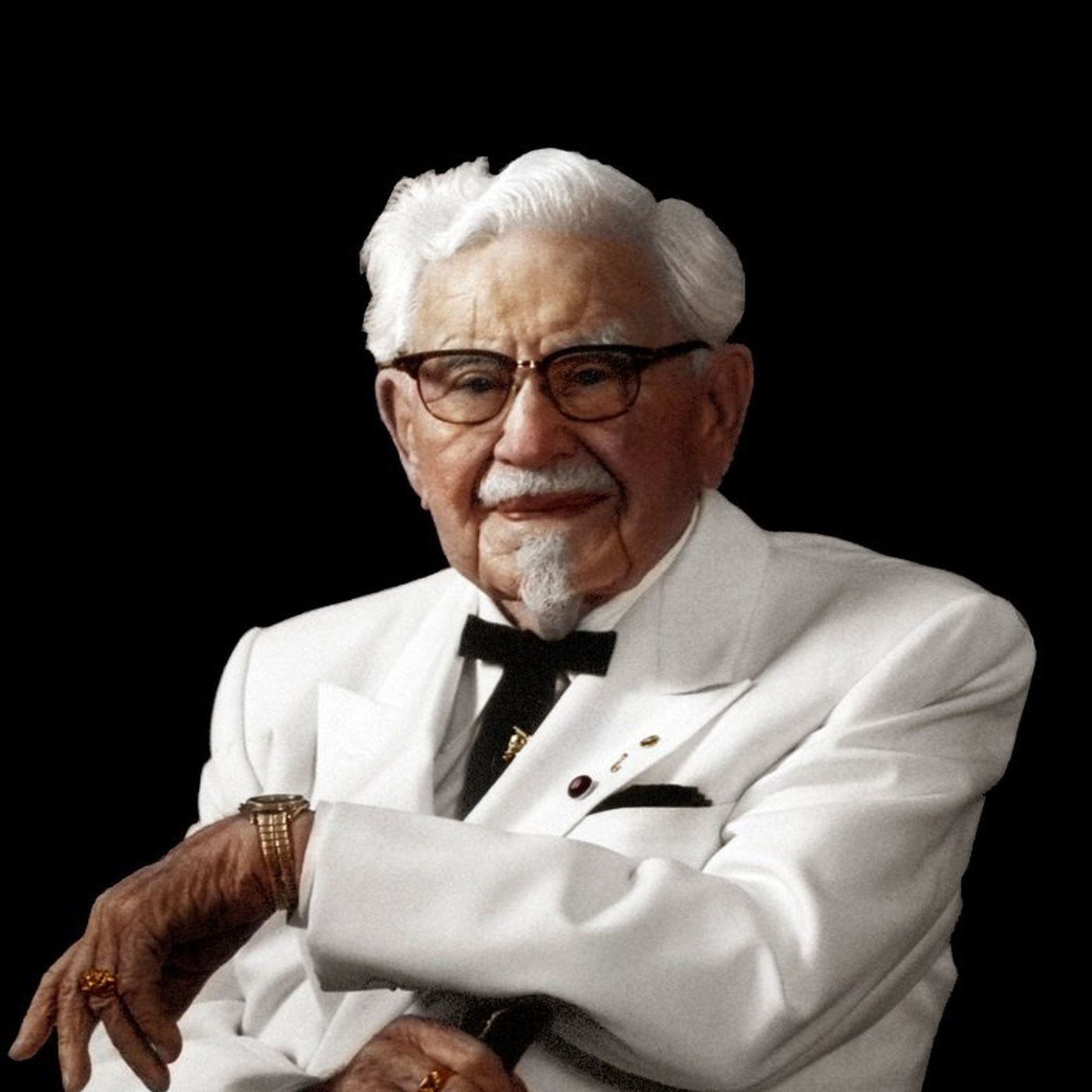 How much did Colonel Sanders spend on his first check?
