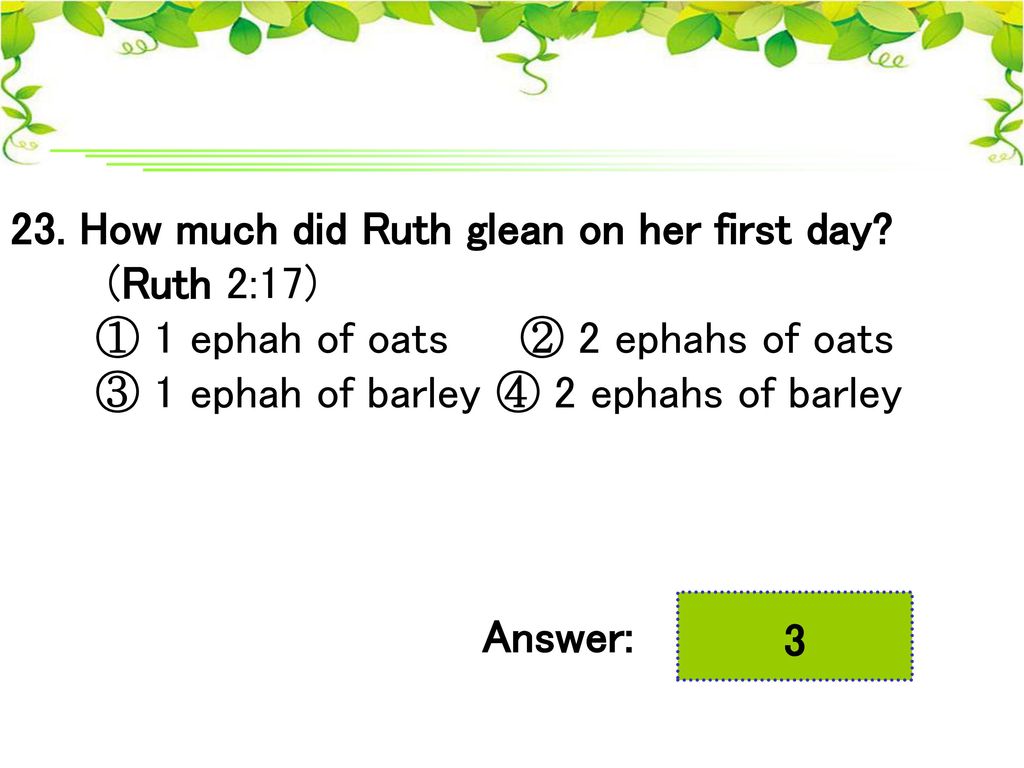How much did Ruth glean on her first day?