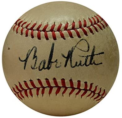 How much does a ball signed by Babe Ruth cost?
