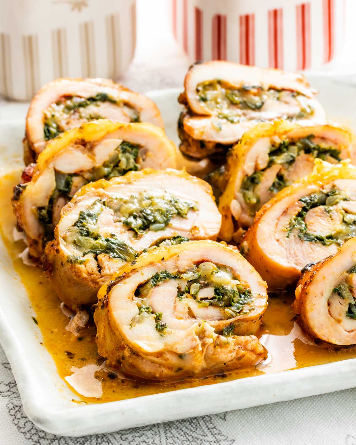 How much does a platter of stuffed chicken cost?