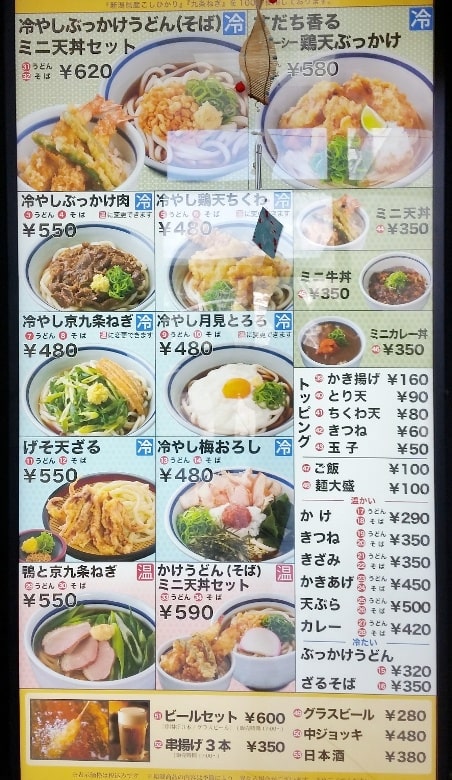 How much does food cost in yen?