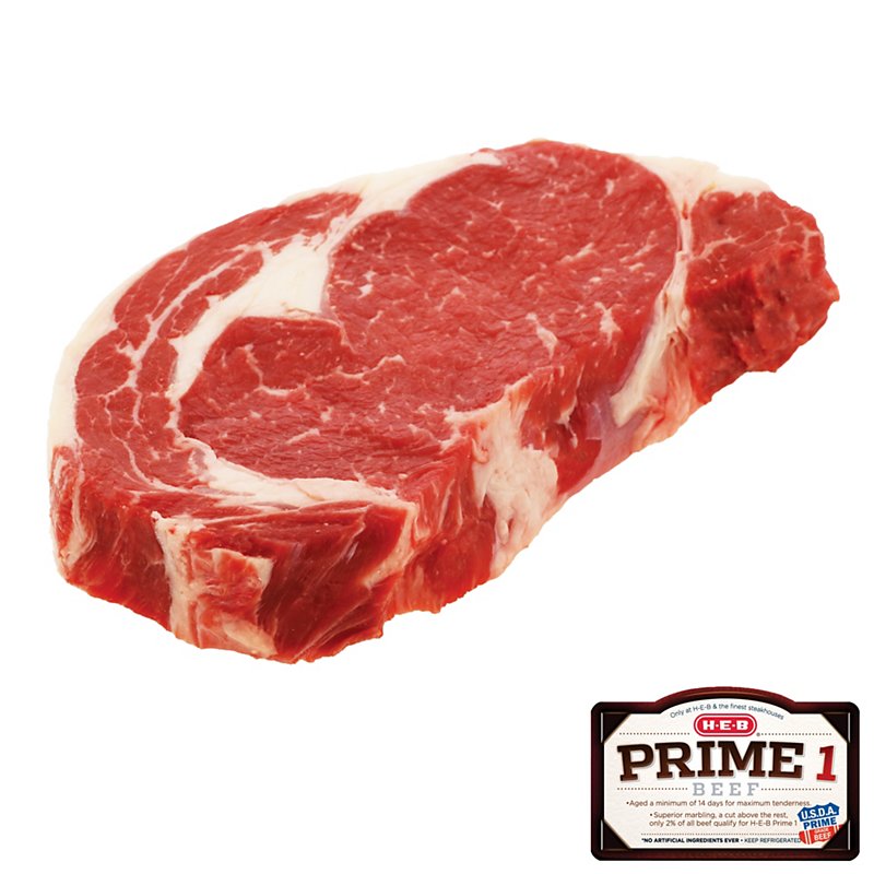 How much does Heb Prime ribeye steak cost?