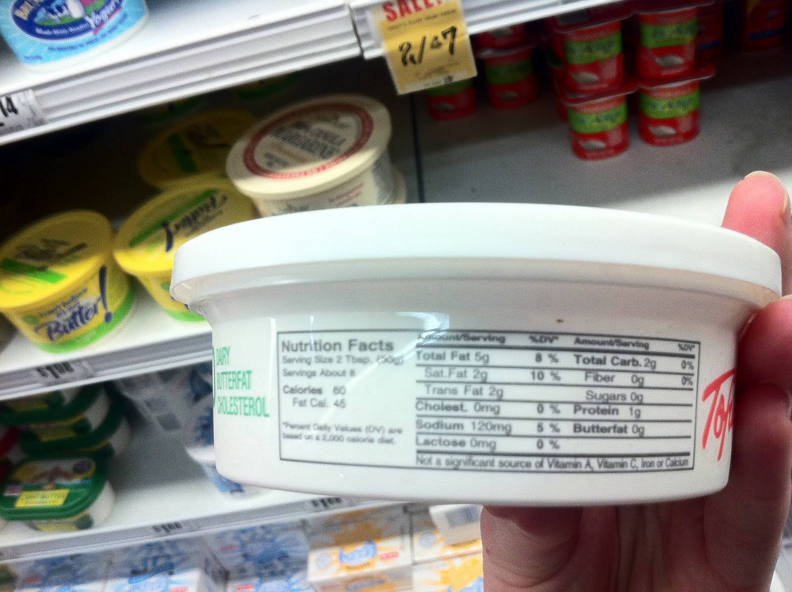 How much fat is in tofu cream cheese?