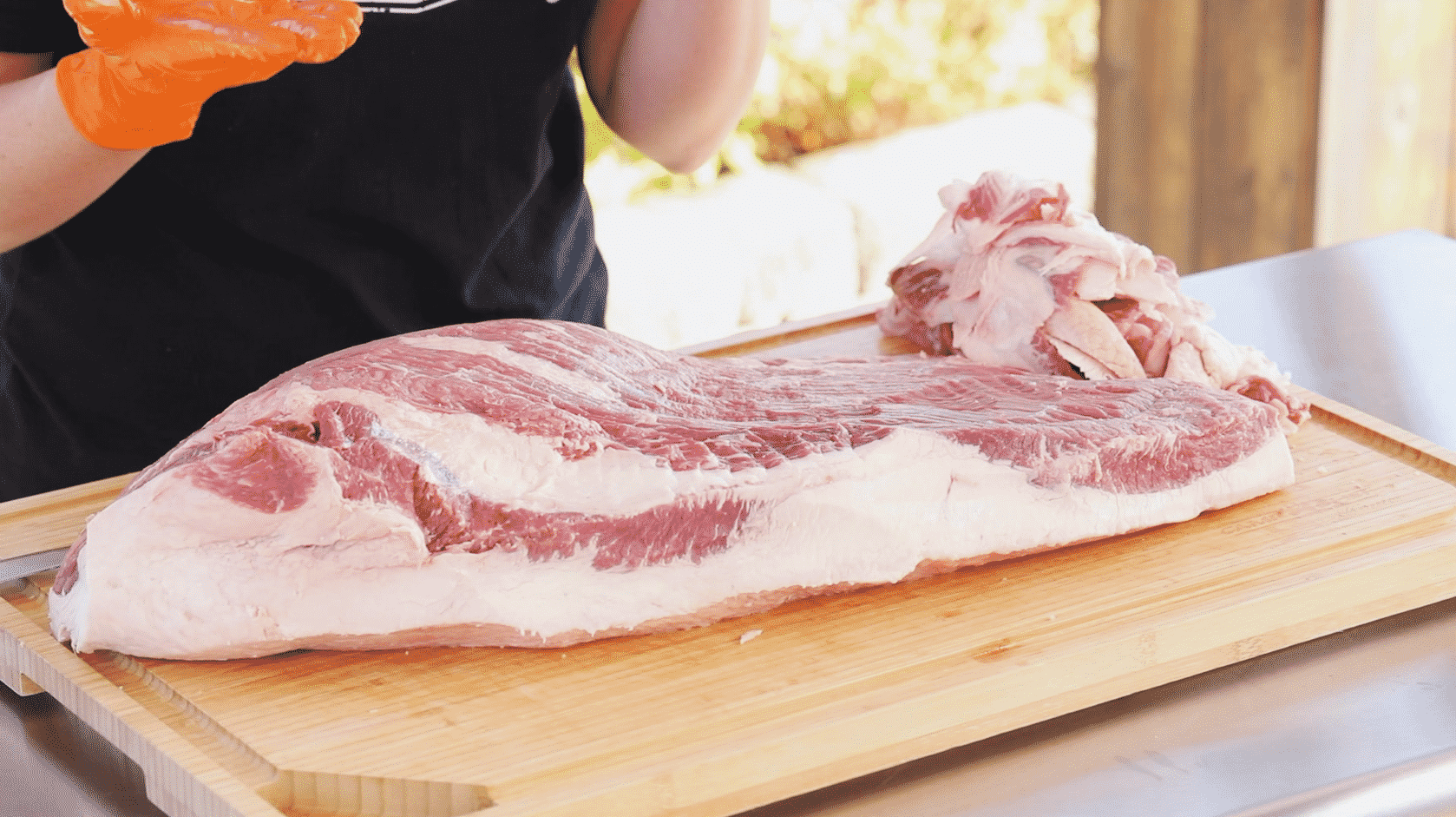 How much fat should be trimmed off brisket?