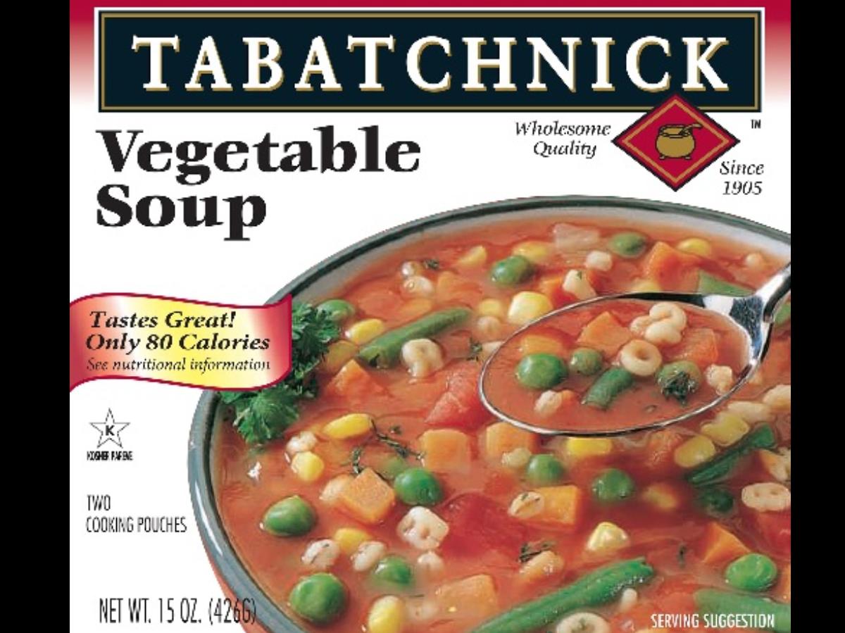 How much fiber does vegetable soup have?