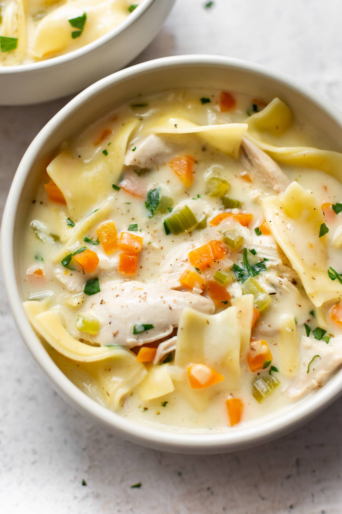 How much flour do you put in chicken noodle soup?