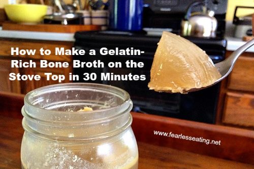 How much gelatin is in a cup of broth?
