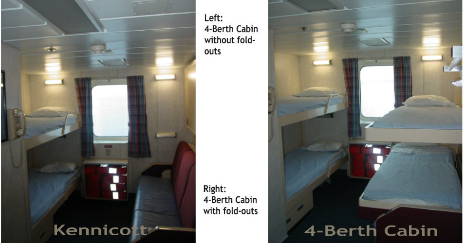 How much is a cabin on Alaska ferry?