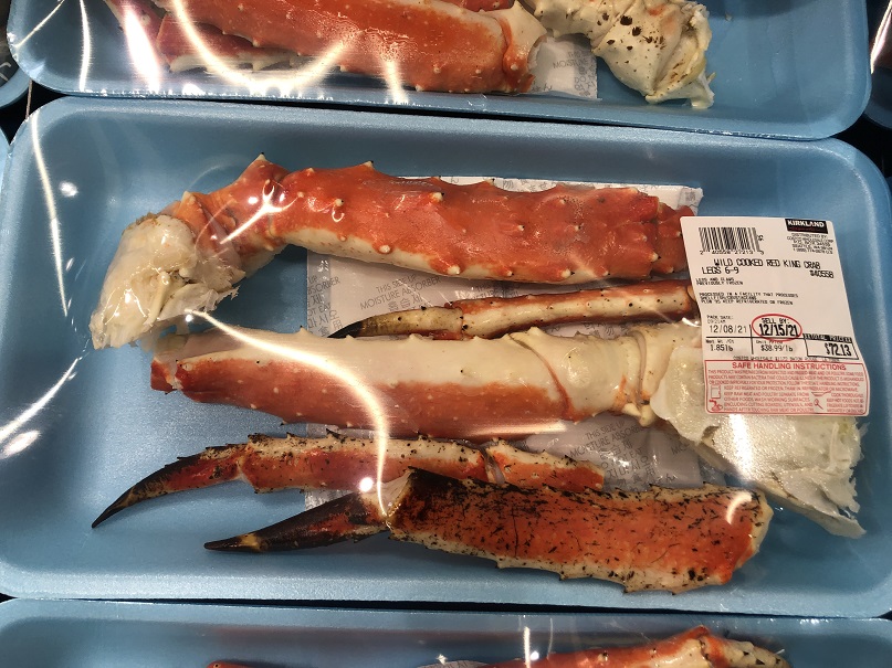 How much is a pound of crab legs at Costco?