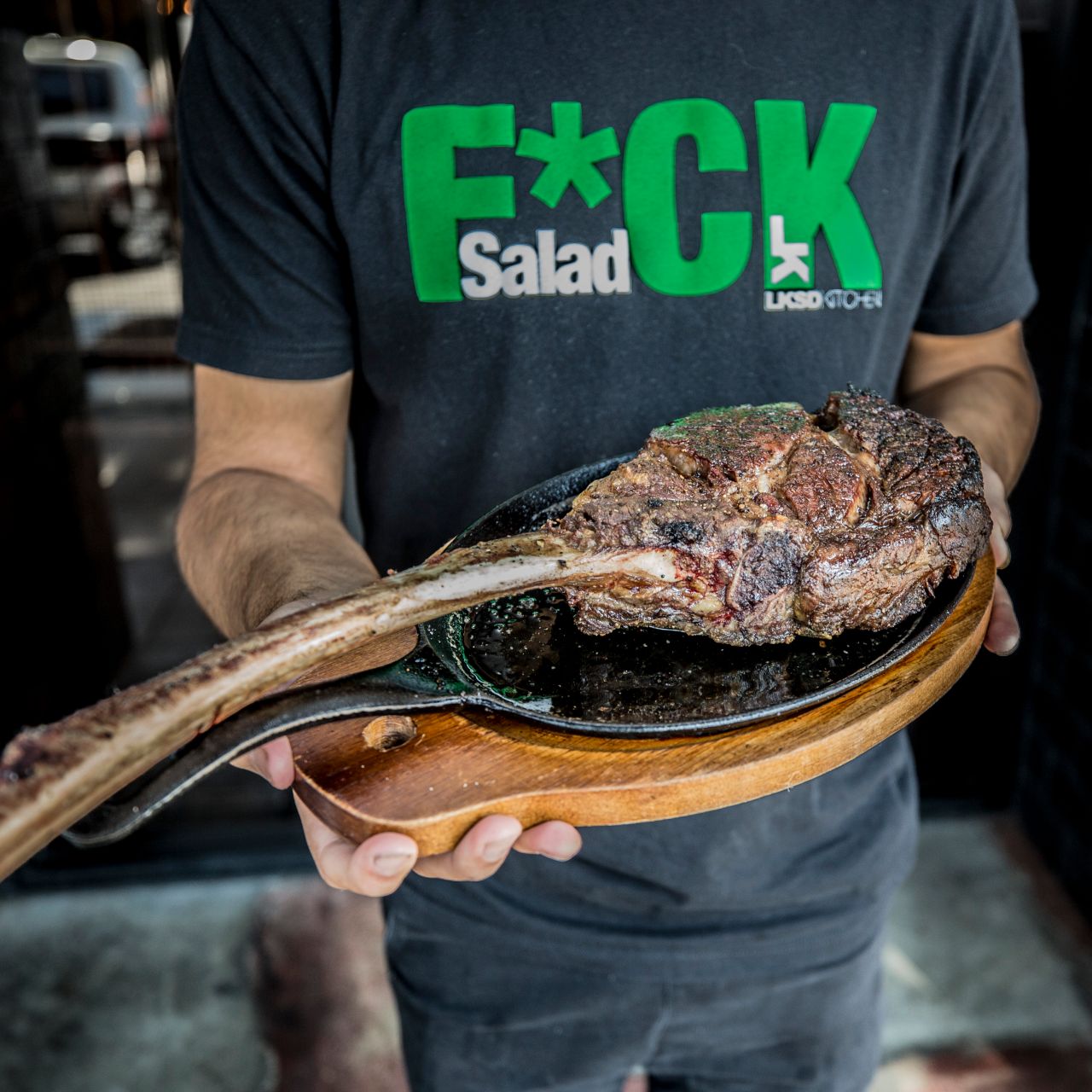 How much is a tomahawk steak at lock and key?