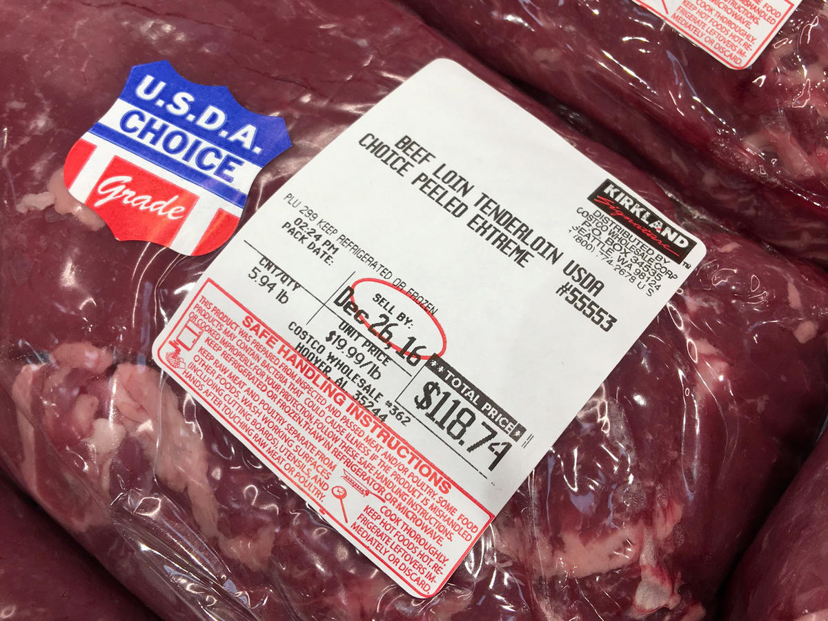 How much is beef tenderloin per pound at Costco?