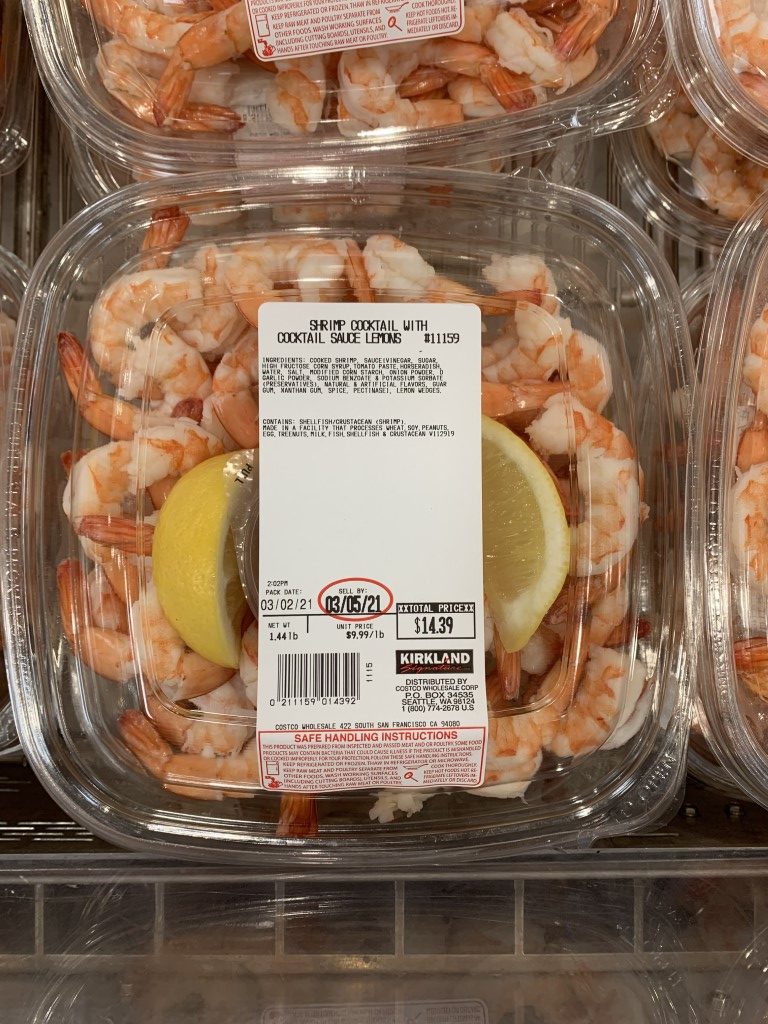 How much is Costco shrimp ring?