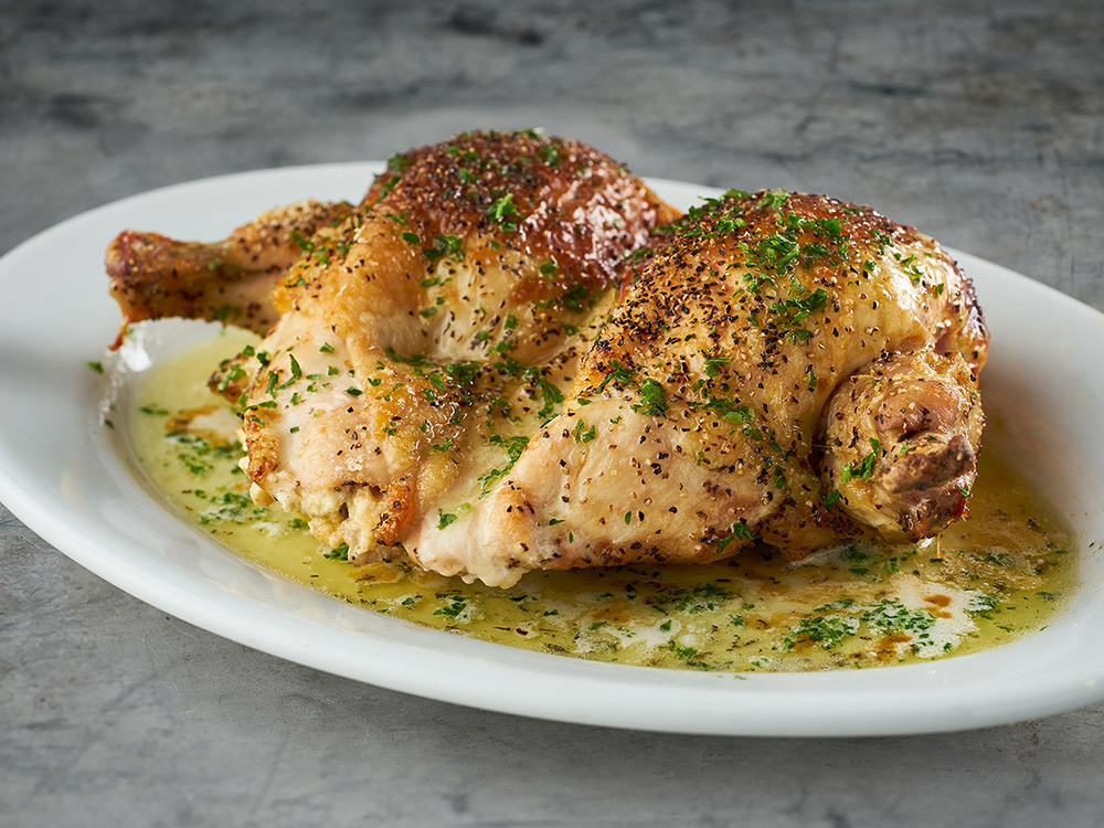 How much is stuffed chicken at ruth Chris?