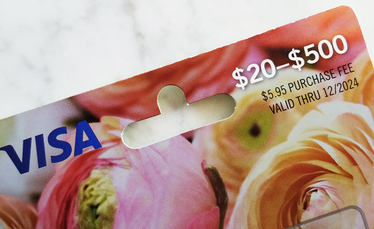 How much is the activation fee for a visa gift card?