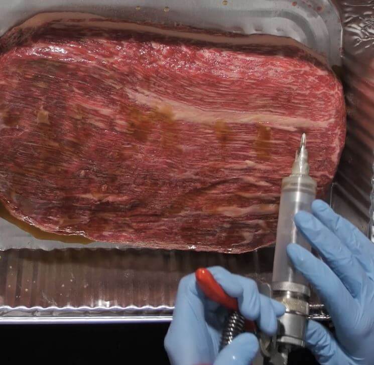 How much liquid do you inject into a brisket?
